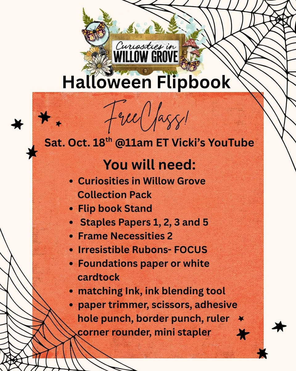 FREE 49 and Market Halloween Flip book Workshop (no kit included ...