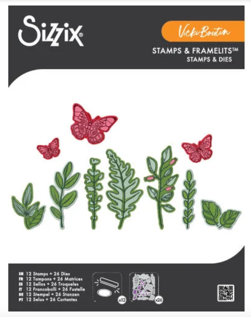 SIZZIX Stamps/Framelits Die - Greenery Layers #1 by Vicki Boutin- CANA ...