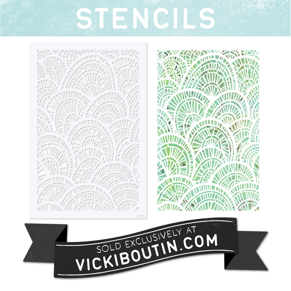 Fans Stencil- VB15- VICKI BOUTIN Exclusive Stencil – Vicki Boutin Design